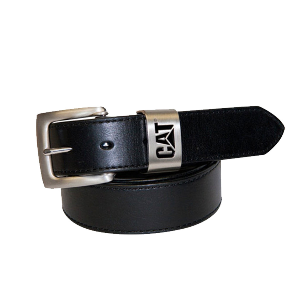 CALDERWOOD LEATHER BELT - BLACK | CAT BELT | TRADIES WORKWEAR